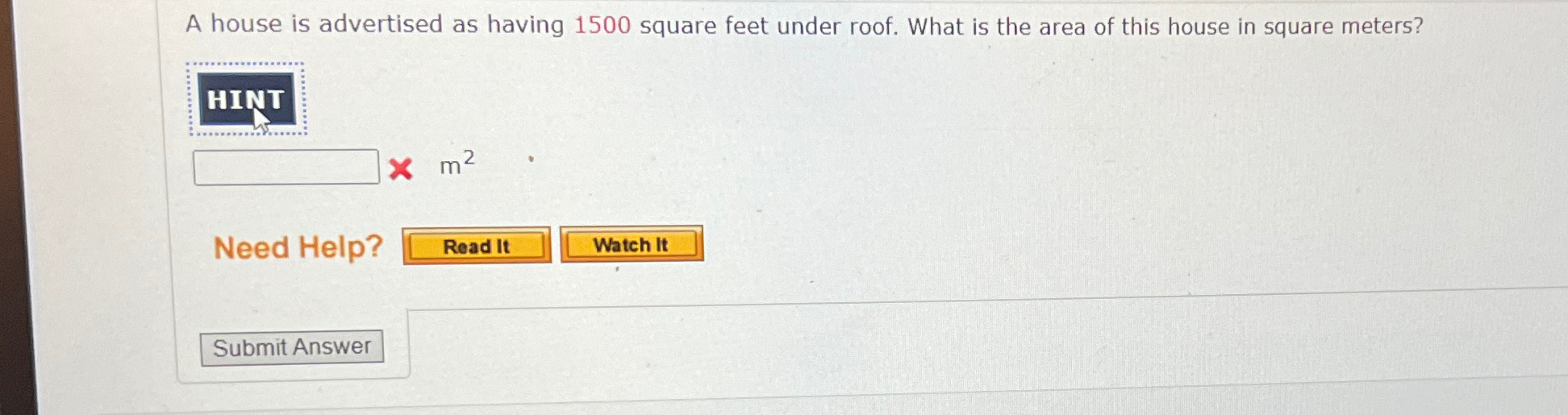 Solved A house is advertised as having 1500 ﻿square feet | Chegg.com
