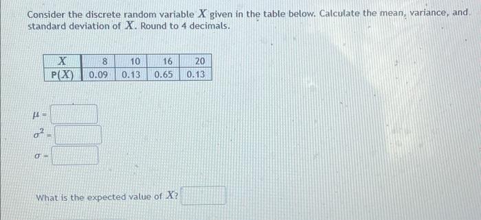Solved please answer all 4 questions Consider the discrete | Chegg.com