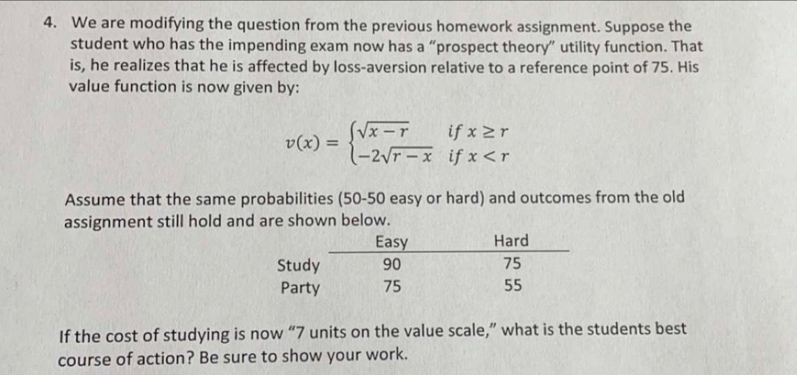 We are modifying the question from the previous | Chegg.com
