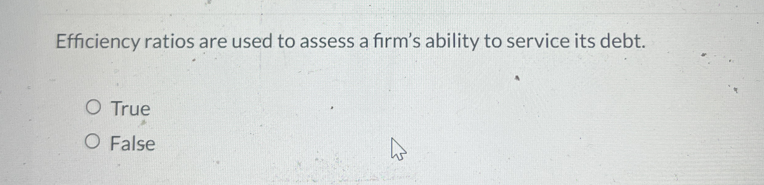 Solved Efficiency ratios are used to assess a firm's ability | Chegg.com
