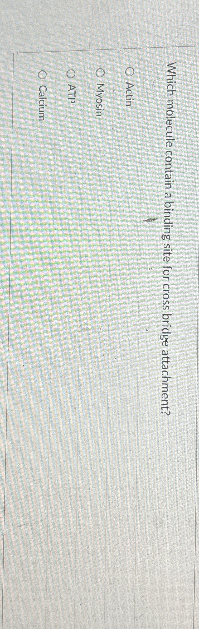 Solved Which molecule contain a binding site for cross | Chegg.com