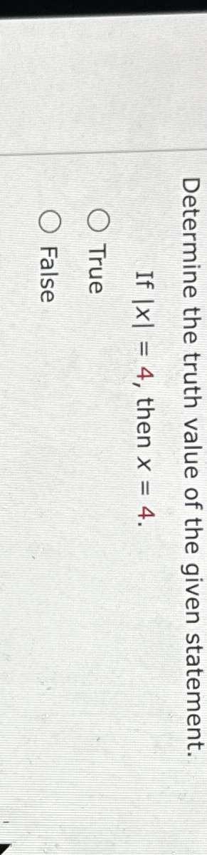 Solved Determine the truth value of the given statement.If | Chegg.com