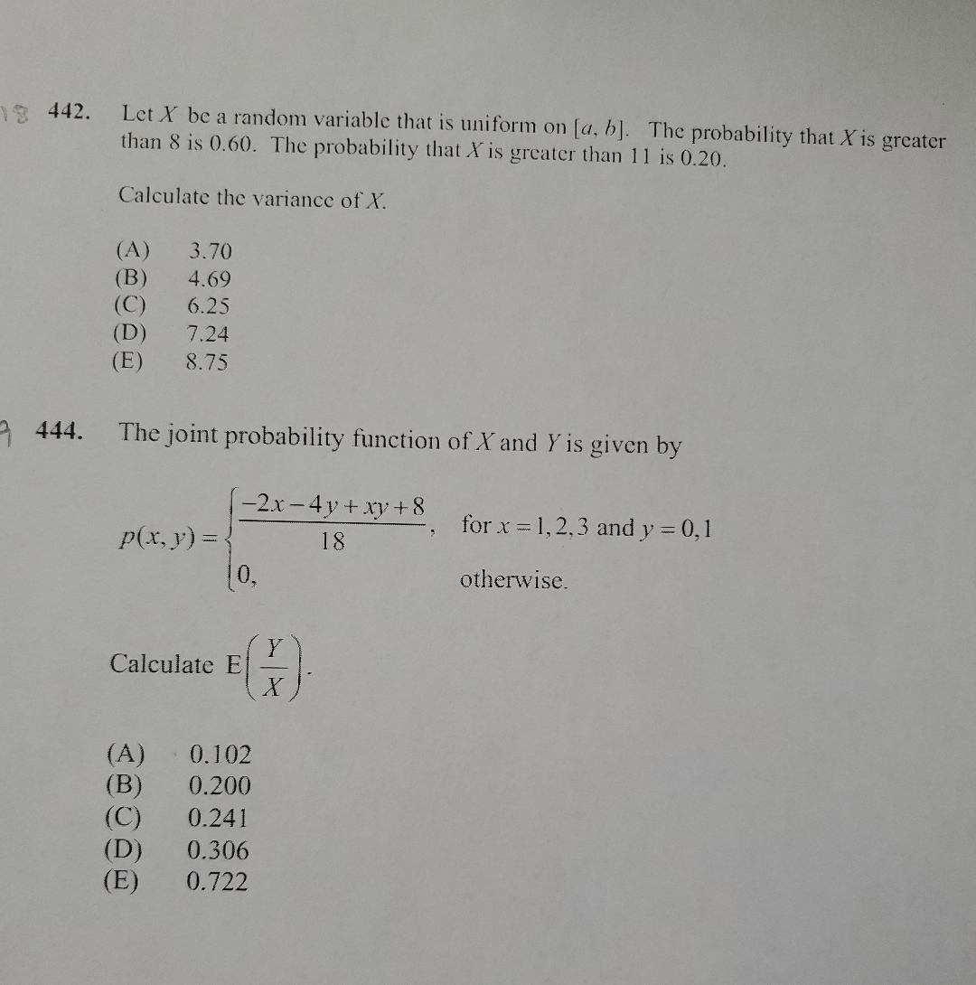 Solved Let x ﻿be a random variable that is uniform on a,b. | Chegg.com