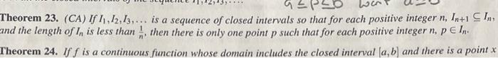 Solved Theorem 23. (CA) If I1,I2,I3,… is a sequence of | Chegg.com