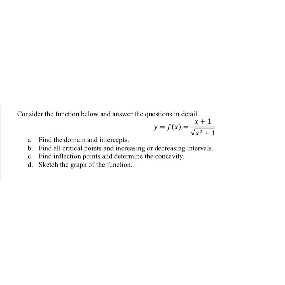 Solved Consider the function below and answer the questions | Chegg.com