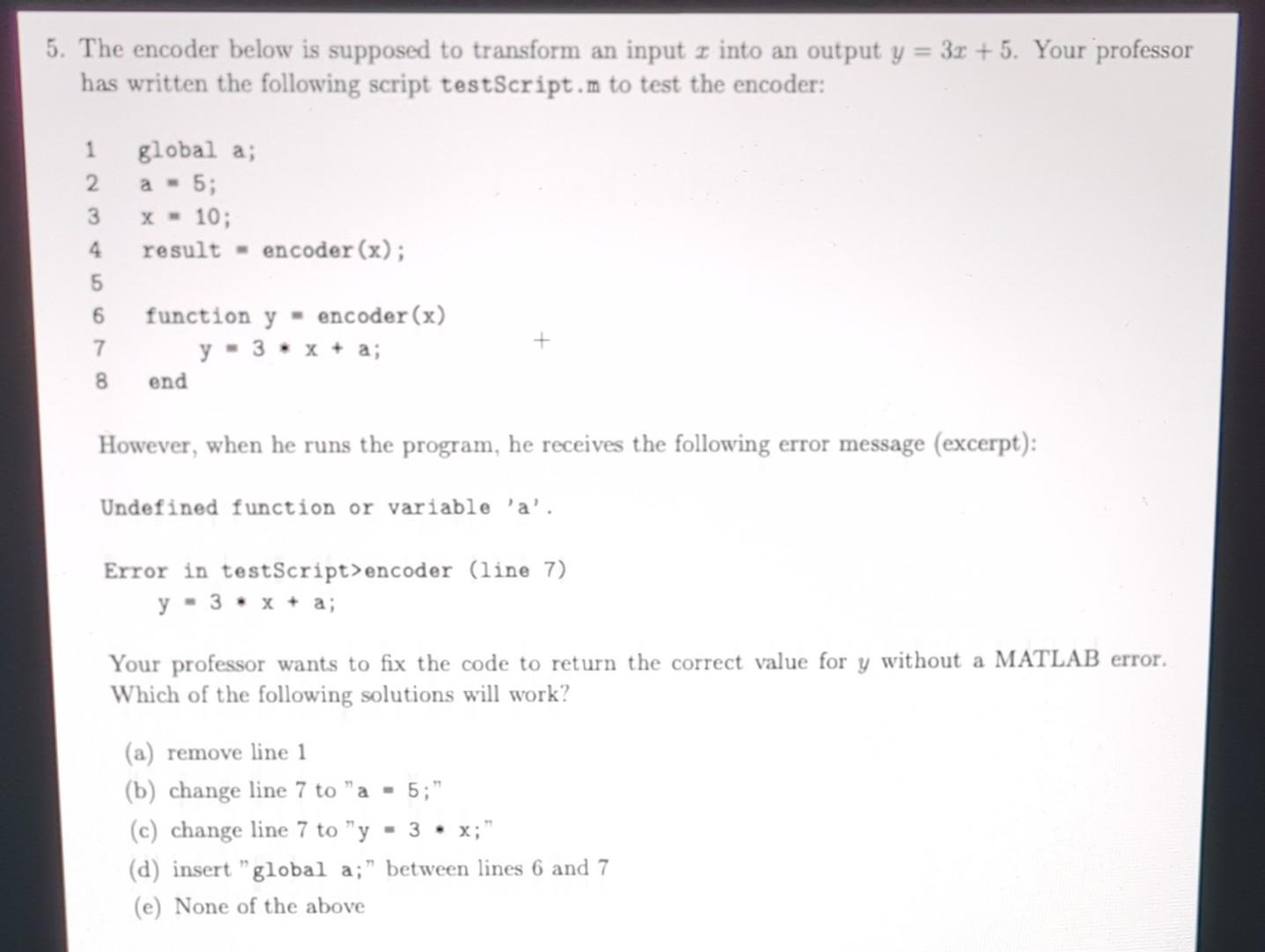 Solved The encoder below is supposed to transform an input x | Chegg.com