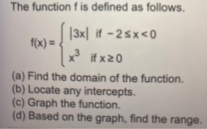 Solved The function fis defined as follows. |3x| if - 25x