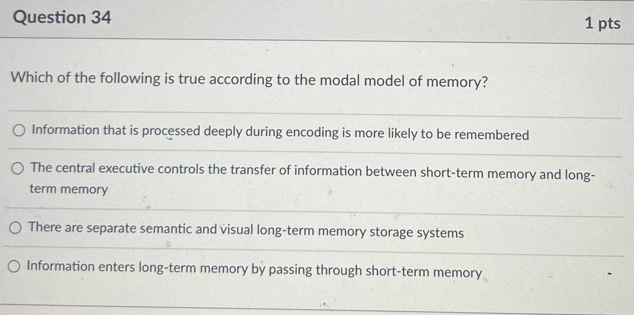 Solved Question 341ptsWhich of the following is true | Chegg.com