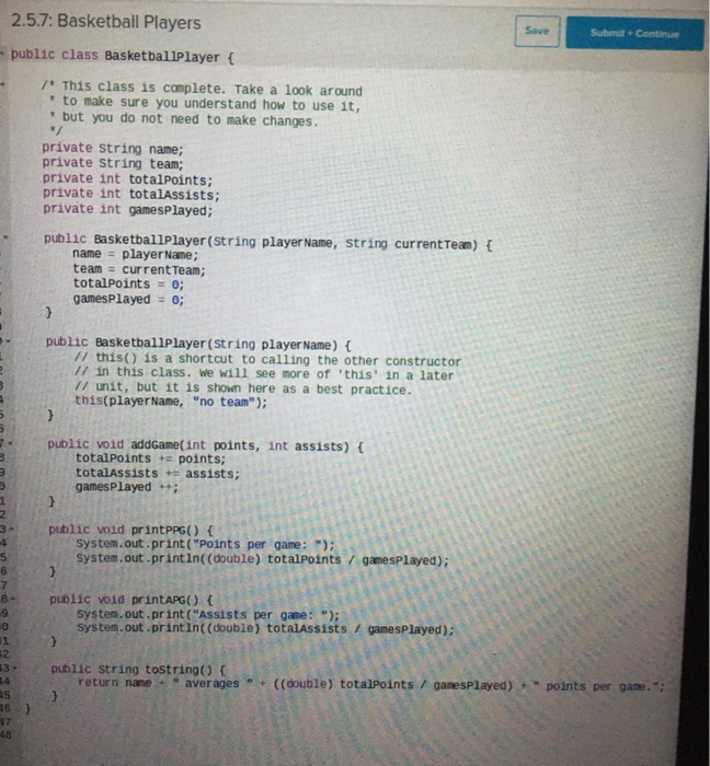 Solved Basketball Players The Basketballplayer class was | Chegg.com