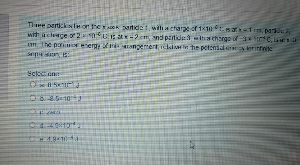 Solved Three particles lie on the x axis: particle 1, with a | Chegg.com