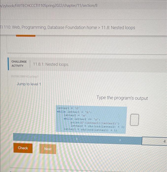 Solved n/zybook/FAYTECHCCCT | Chegg.com