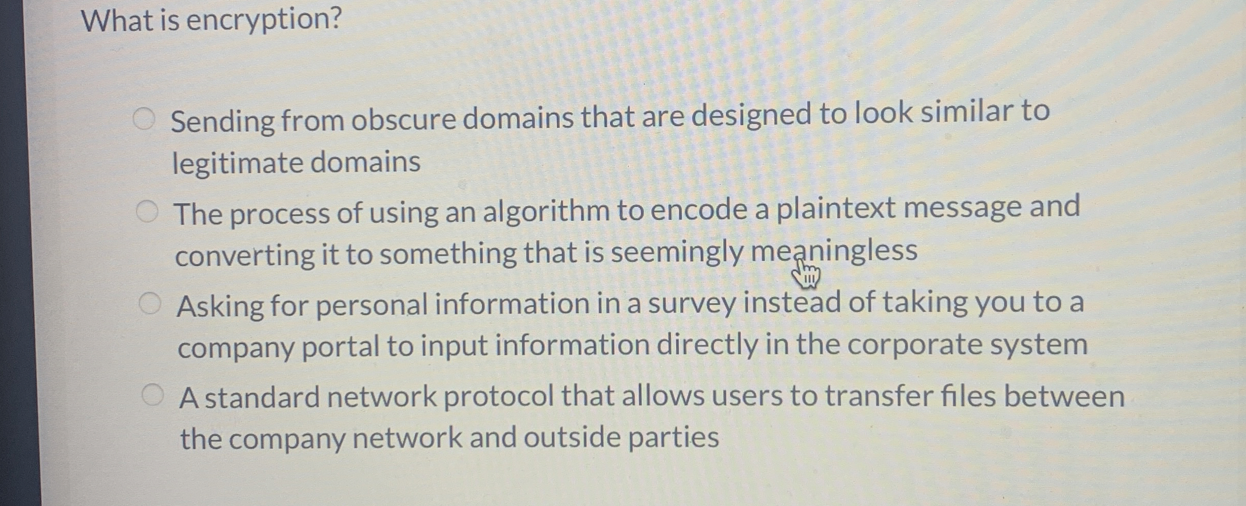 Solved What is encryption?Sending from obscure domains that | Chegg.com