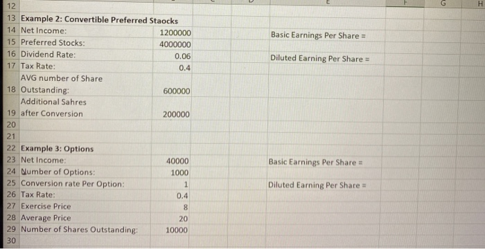 Solved if possible can you also put the formulas to plug in | Chegg.com