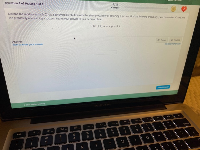 Solved Question 1 of 10, Step 1 of 1 8/12 Correct Assume the | Chegg.com