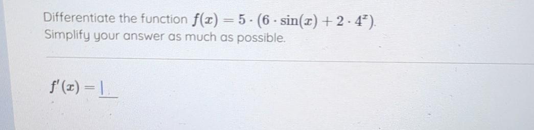 Solved Differentiate the function | Chegg.com