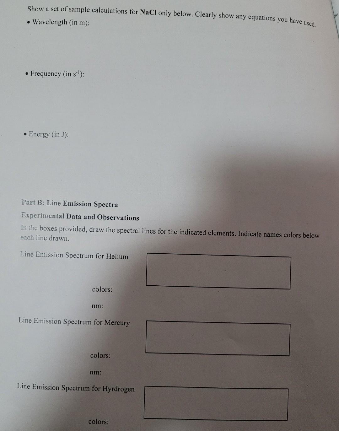 Solved Name: Lab Partner: Chem 105/110 Section: Experiment | Chegg.com