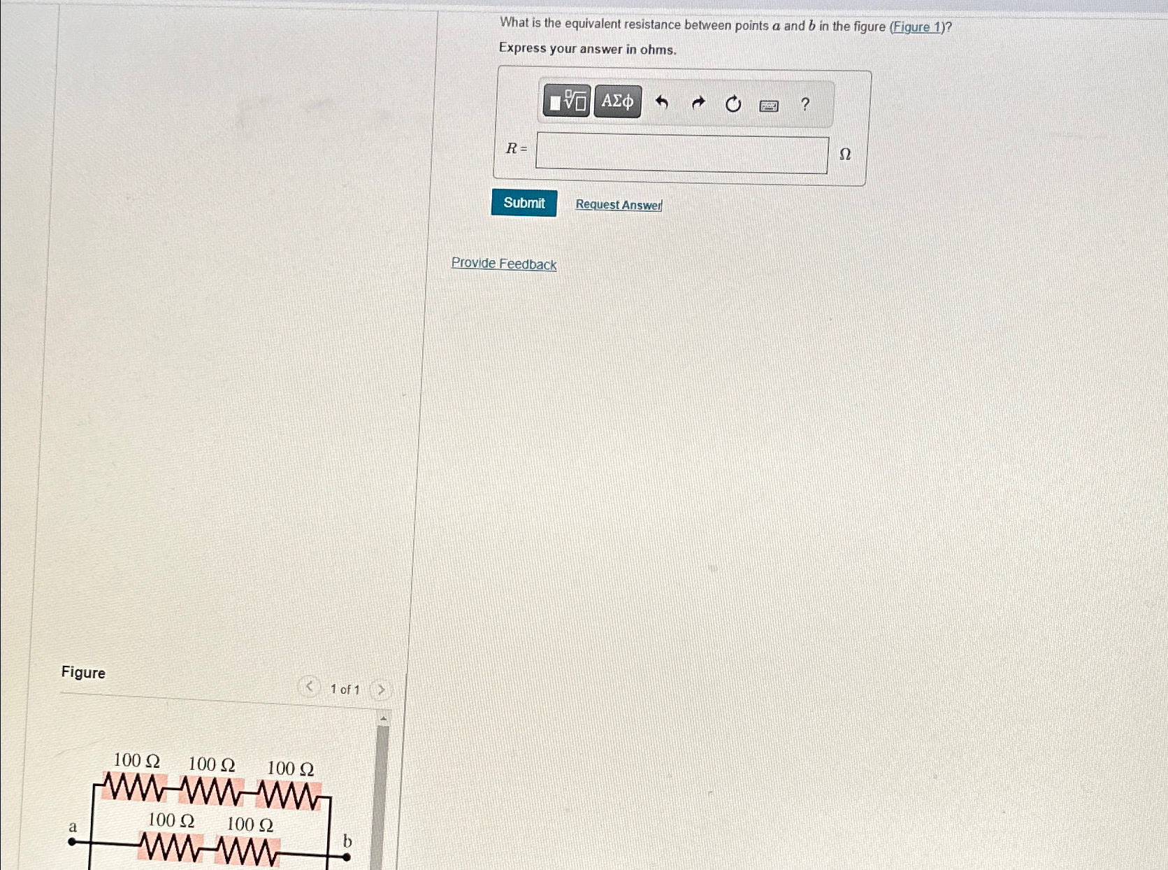 Solved What is the equivalent resistance between points a | Chegg.com