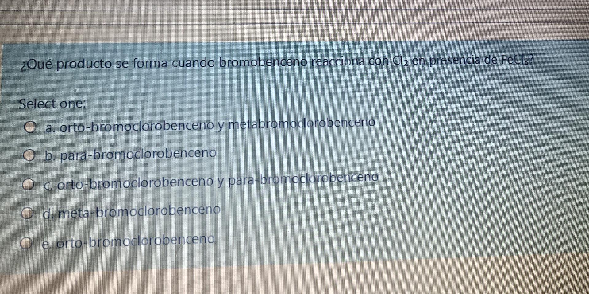 Solved ¿Qué producto se forma cuando bromobenceno reacciona | Chegg.com