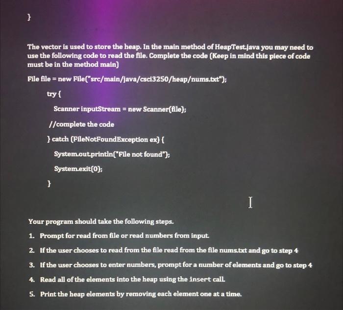 Solved Objectives 1. Implement a min heap. Overview The | Chegg.com Solved Objectives 1. Implement a min heap. Overview The | Chegg.com