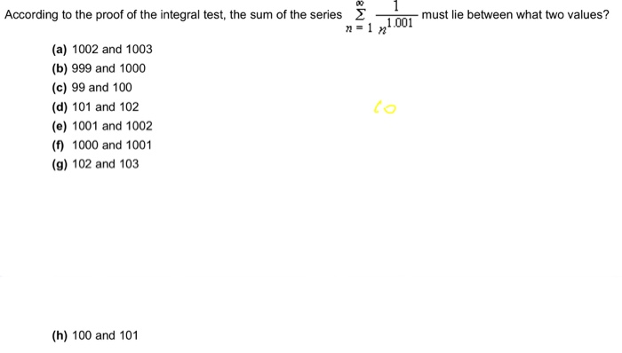 Solved According to the proof of the integral test, the sum | Chegg.com