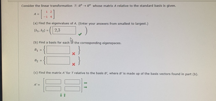 Solved Consider the linear transformation T: "R" whose | Chegg.com