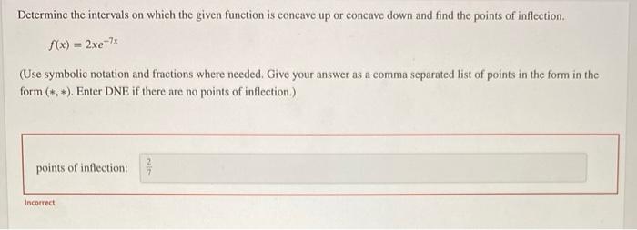 Solved Determine the intervals on which the given function | Chegg.com
