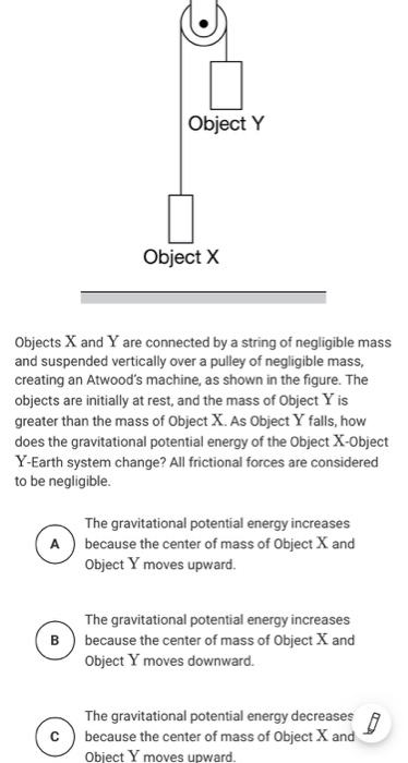 Solved Object Y Object X Objects X and Y are connected by a | Chegg.com