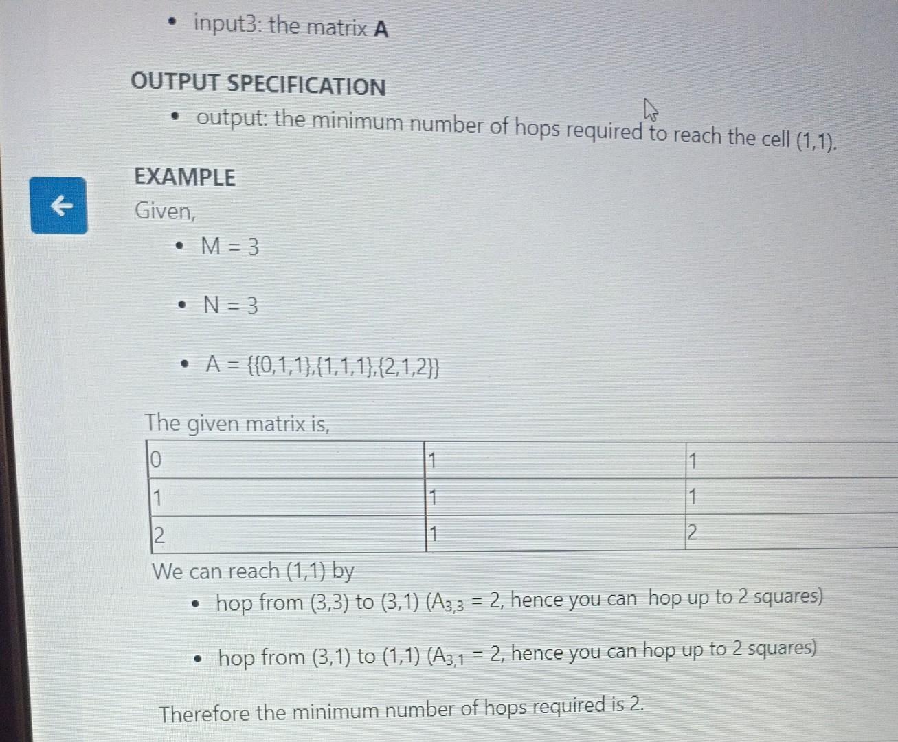 Solved MATRIX HOP This question accounts for 25% of the | Chegg.com
