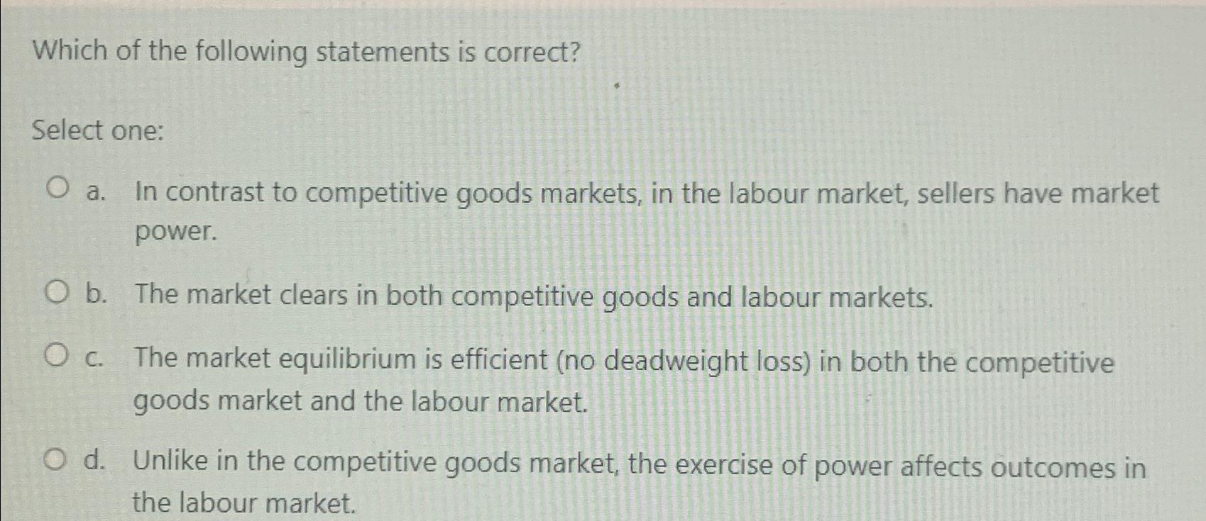 Solved Which of the following statements is correct?Select | Chegg.com