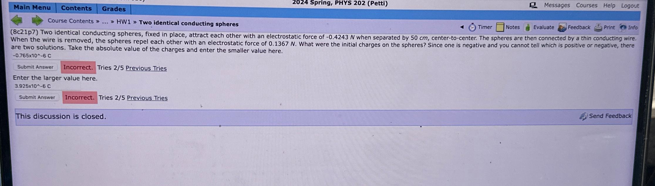 Solved Main MenuContentsGradesMessagesCour | Chegg.com