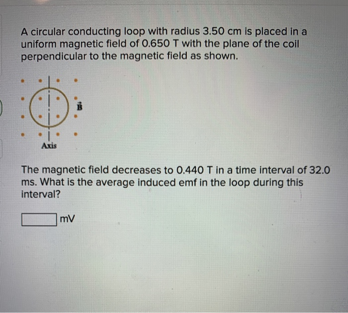 Solved A circular conducting loop with radius 3.50 cm is | Chegg.com