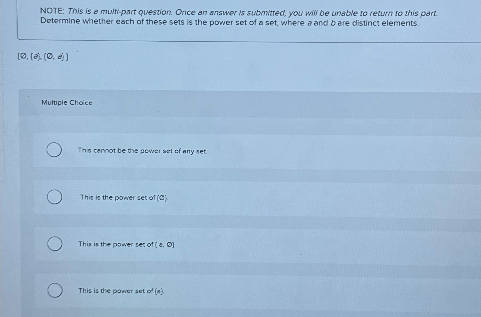 Solved NOTE: This is a multi-part question. Once an answer | Chegg.com