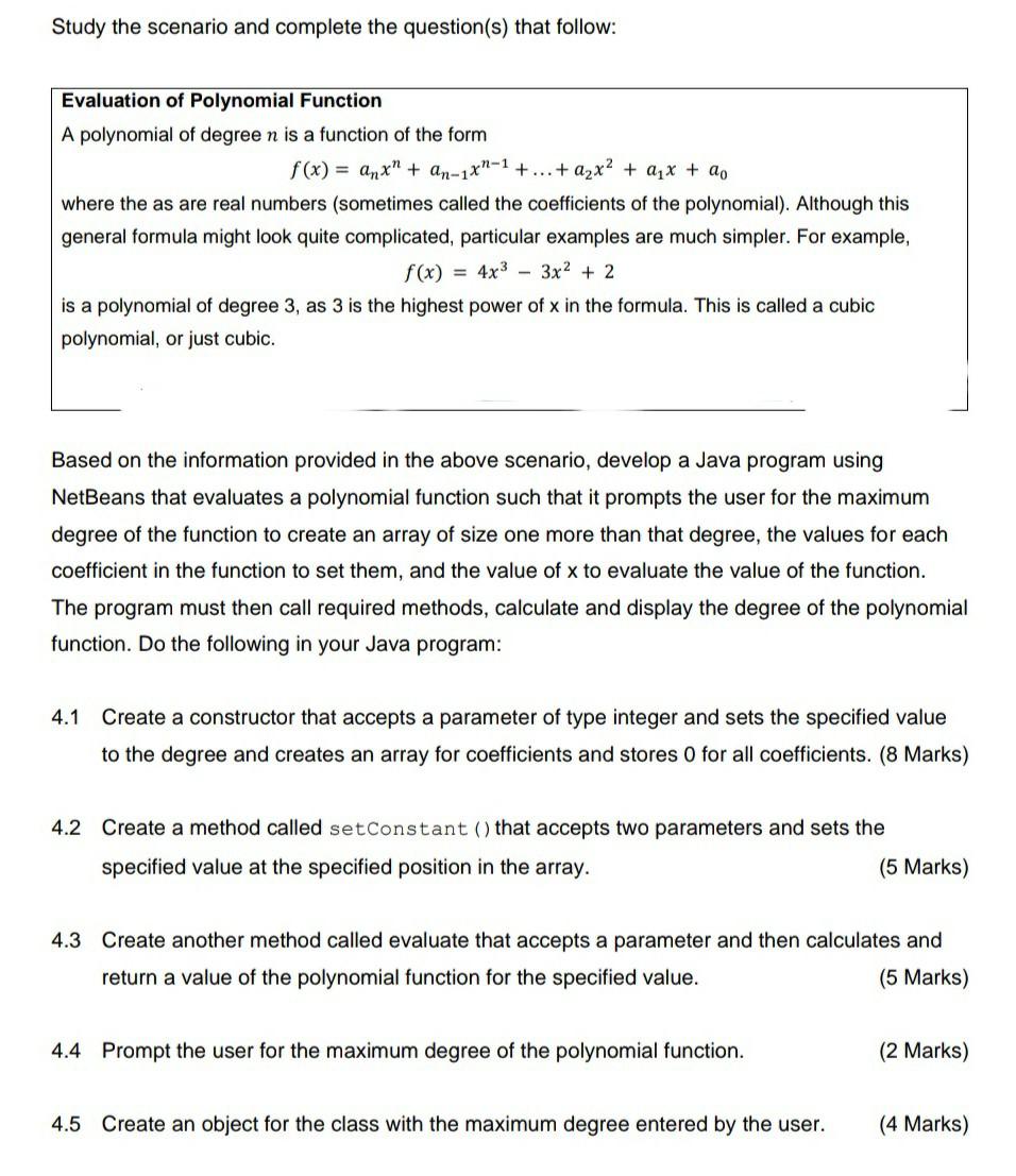 Solved Study the scenario and complete the question(s) that | Chegg.com