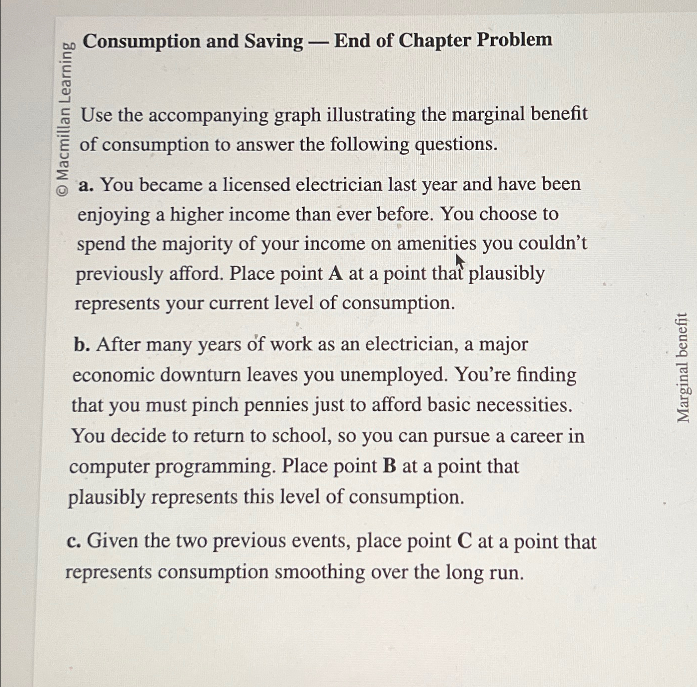 Solved Consumption and Saving — ﻿End of Chapter ProblemUse | Chegg.com
