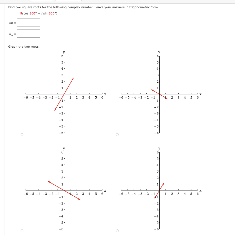 Solved Find two square roots for the following complex | Chegg.com