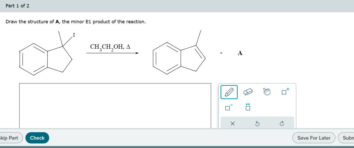 Part 1 ﻿of 2Draw the structure of A, ﻿the minor E1 | Chegg.com