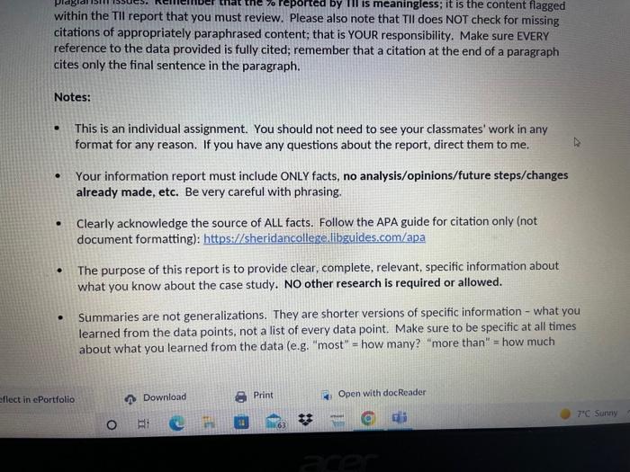 Assignment 1: Informal Information Report in Memo | Chegg.com