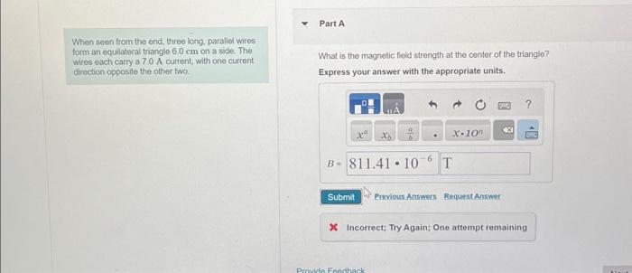 Solved When seen from the end, three long, paraliel wires | Chegg.com