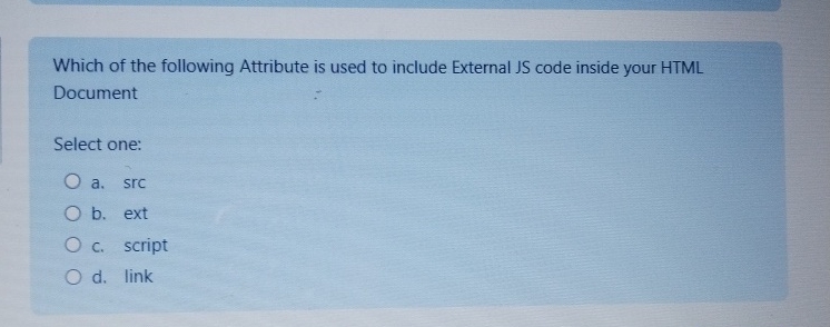 Solved Which of the following Attribute is used to include | Chegg.com