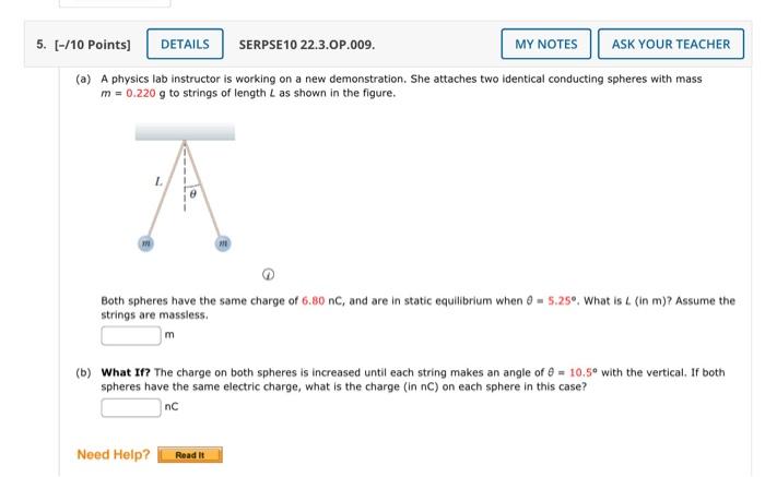 Solved (a) A physics lab instructor is working on a new | Chegg.com
