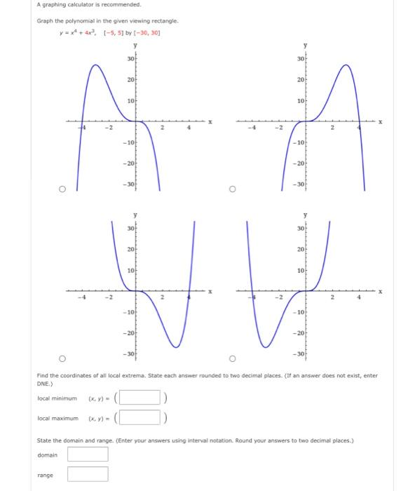 Solved Graph the polynomial in the given viewing rectangle. | Chegg.com