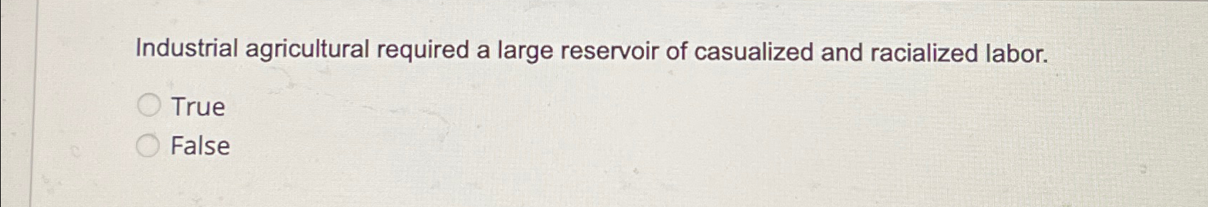 Solved Industrial agricultural required a large reservoir of | Chegg.com