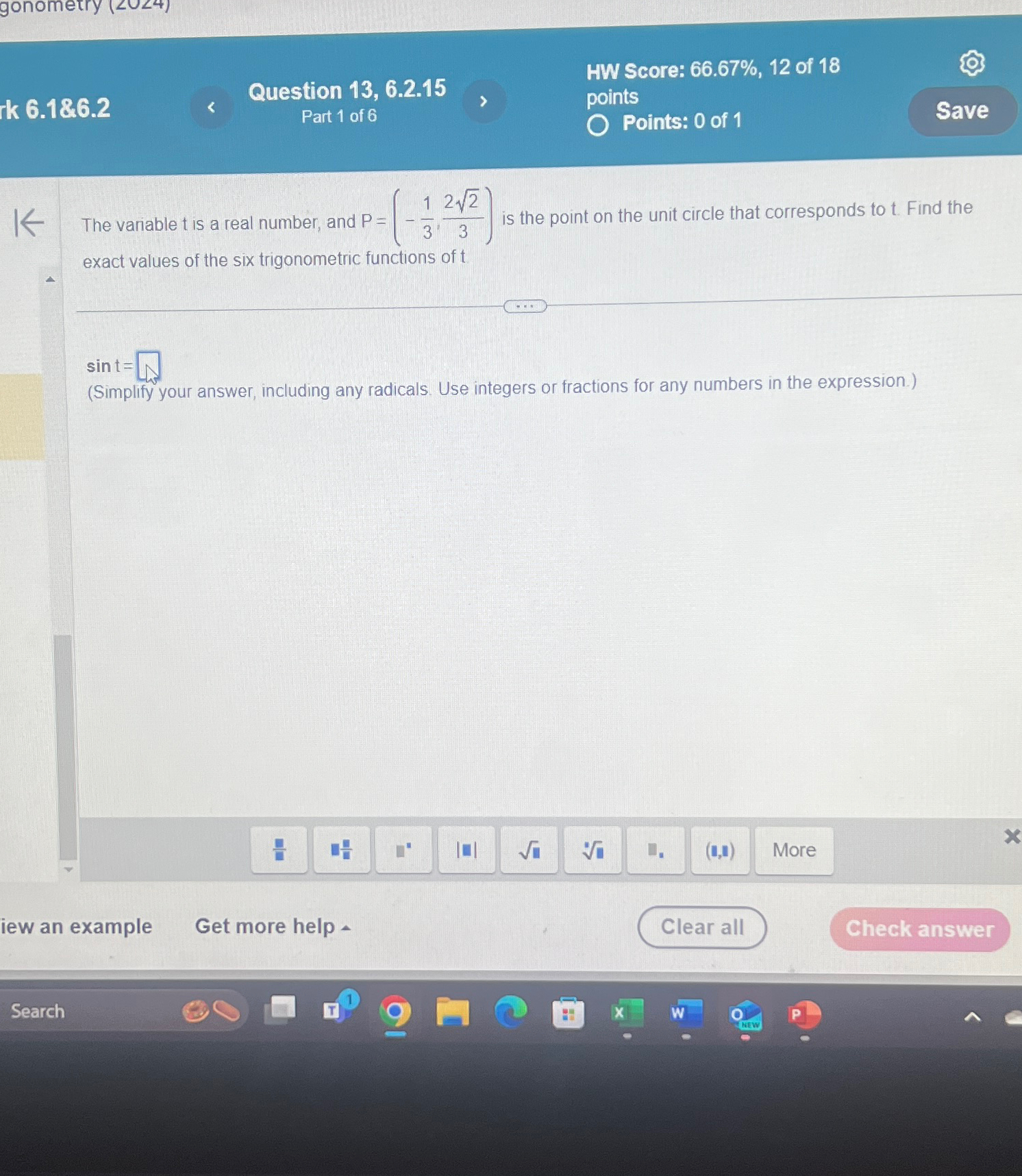 Solved 6.186 .2Question 13, 6.2.15HW Score: 66.67%,12 ﻿of | Chegg.com