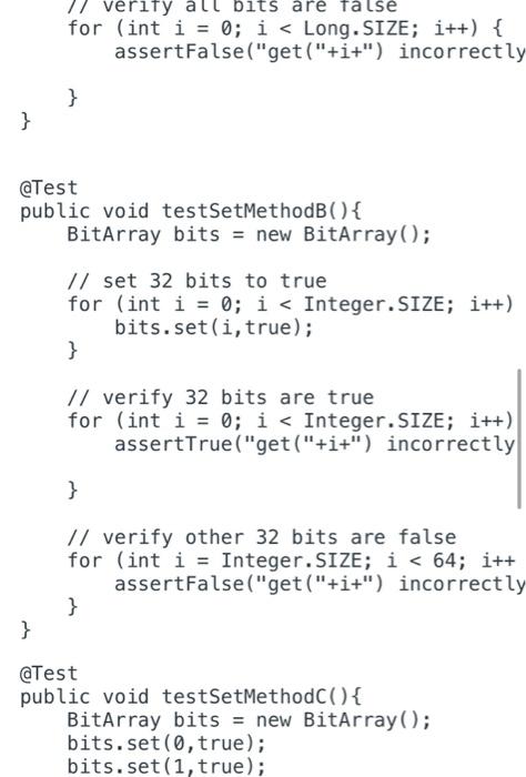 Solved Bit-Array Class Create a class that stores a 64-bit | Chegg.com
