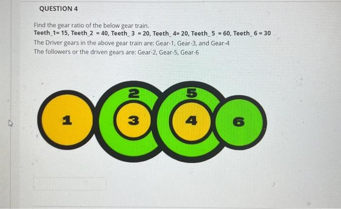 Solved Find the gear ratio of the below gear train. Teeth | Chegg.com