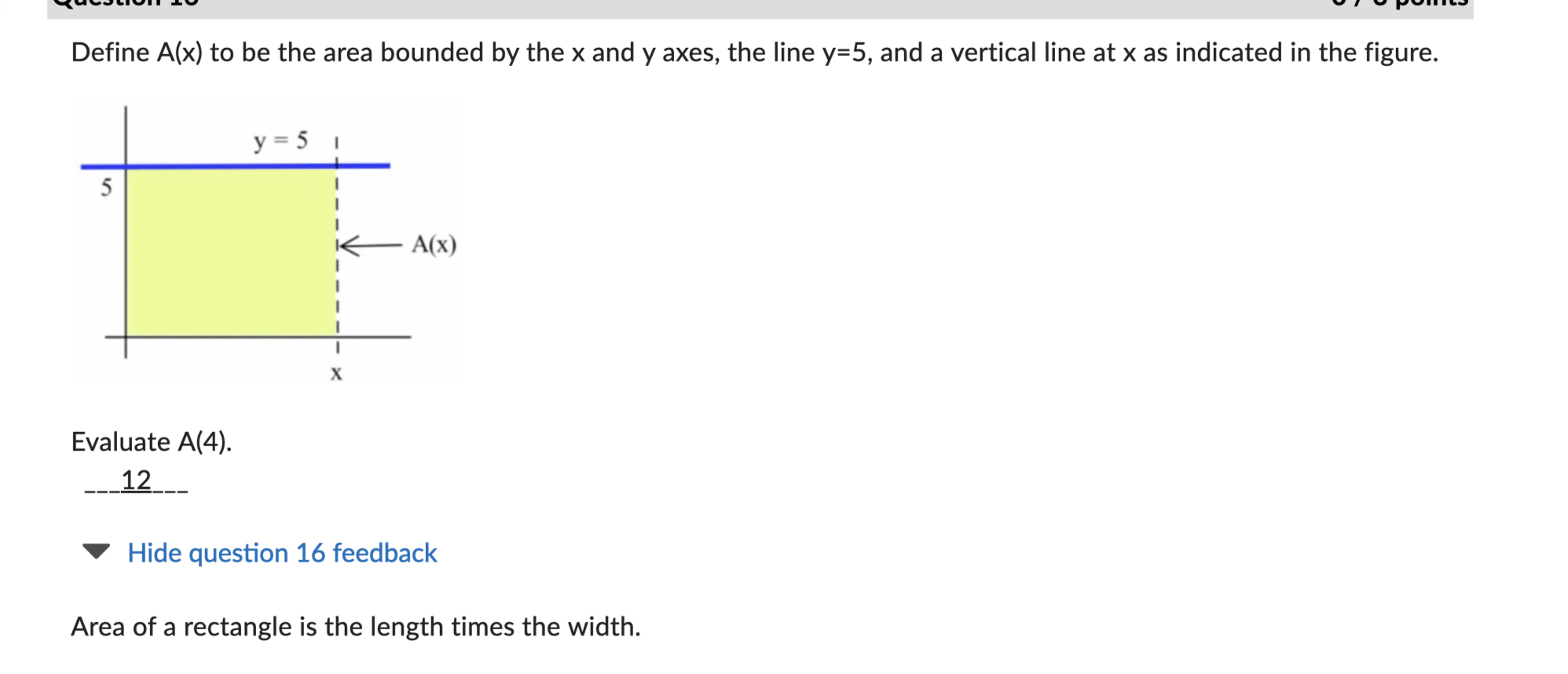 Solved Define A(x) ﻿to be the area bounded by the x ﻿and y | Chegg.com