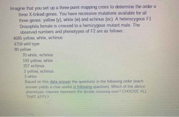 Solved Imagine that you set up a three-point mapping cross | Chegg.com
