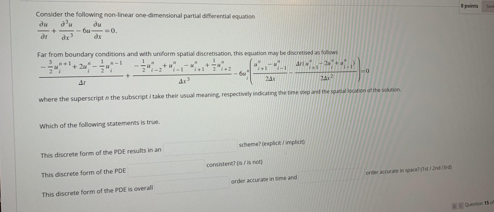 Solved Consider the following non-linear one-dimensional | Chegg.com