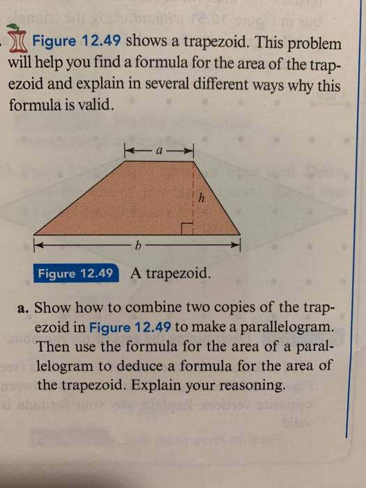 Solved Figure 12.49 shows a trapezoid. This problem will | Chegg.com