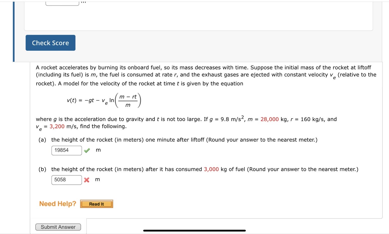 Solved A rocket accelerates by burning its onboard fuel, so | Chegg.com